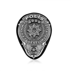 Gümüş Renk Polis Emniyet Genel Müdürlüğü Kemer Rozeti